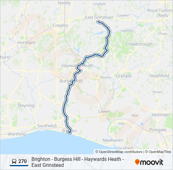 270 Route: Schedules, Stops & Maps - East Grinstead (Updated)