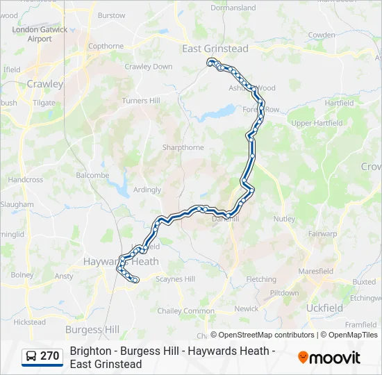 270 Route: Schedules, Stops & Maps - Haywards Heath (Updated)