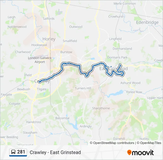 281 Route: Schedules, Stops & Maps - East Grinstead (Updated)