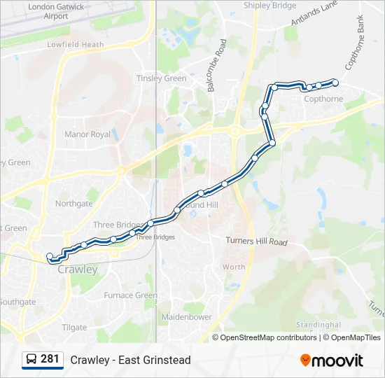 281 Route: Schedules, Stops & Maps - Copthorne (Updated)