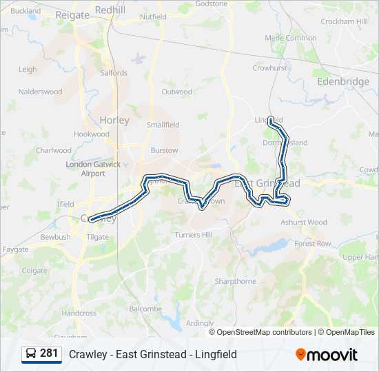 281 Route: Schedules, Stops & Maps - Lingfield (Updated)