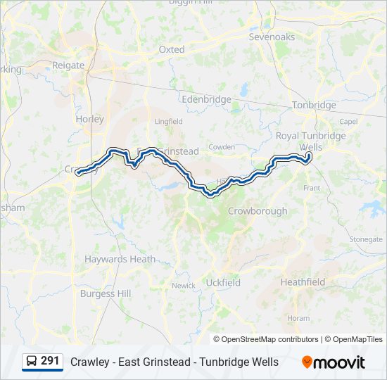 291 Route: Schedules, Stops & Maps - Tunbridge Wells (Updated)
