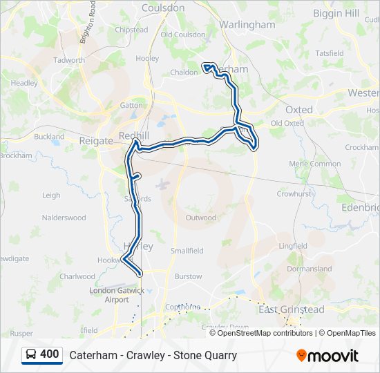 400 Route: Schedules, Stops & Maps - Caterham (Updated)