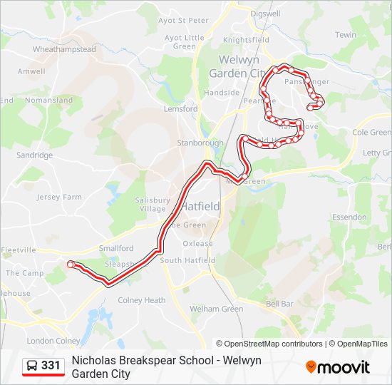 331 Route: Schedules, Stops & Maps - Oaklands (Updated)