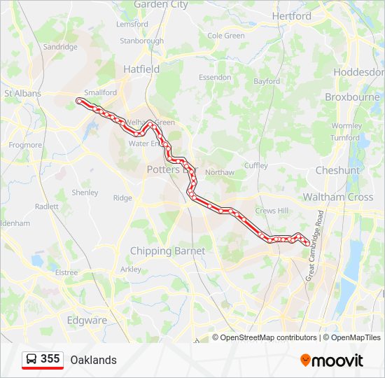355 Route: Schedules, Stops & Maps - Oaklands (Updated)