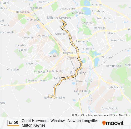 50 Route: Schedules, Stops & Maps - Newton Longville (Updated)
