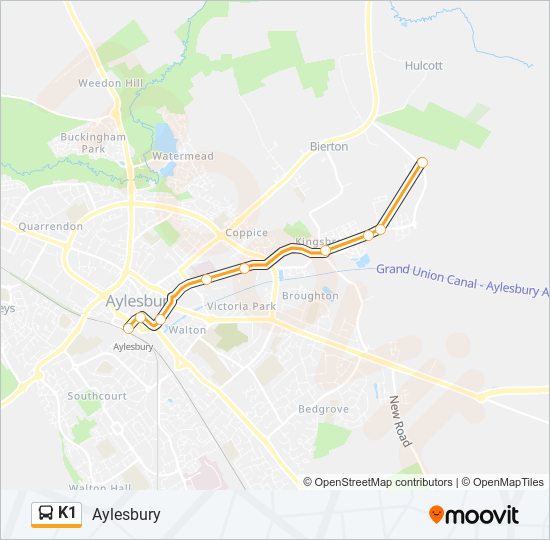 k1 Route: Schedules, Stops & Maps - Aylesbury (Updated)
