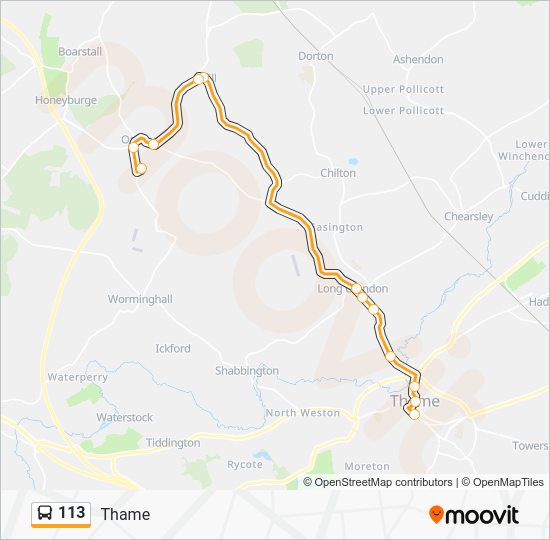 113 Route: Schedules, Stops & Maps - Thame (Updated)
