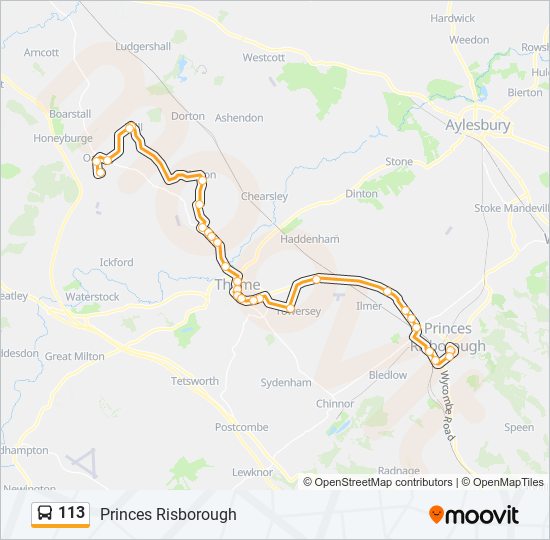 113 Route: Schedules, Stops & Maps - Princes Risborough (Updated)