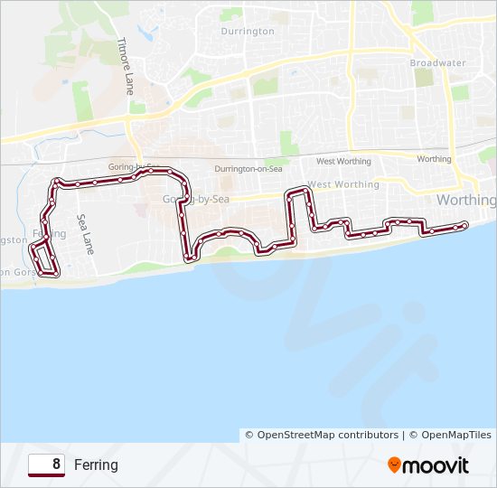 8 Route: Schedules, Stops & Maps - Ferring (Updated)