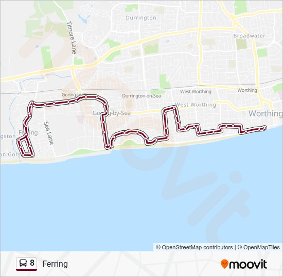 8 Route: Schedules, Stops & Maps - Ferring (Updated)