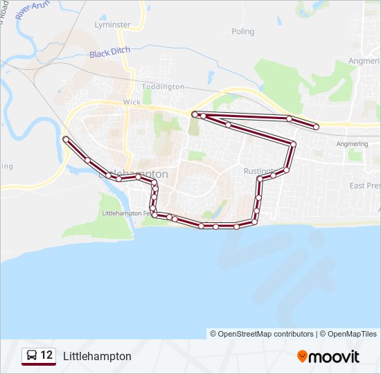 12 Route: Schedules, Stops & Maps - Littlehampton (Updated)