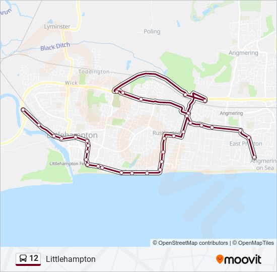 12 Route: Schedules, Stops & Maps - Littlehampton (Updated)