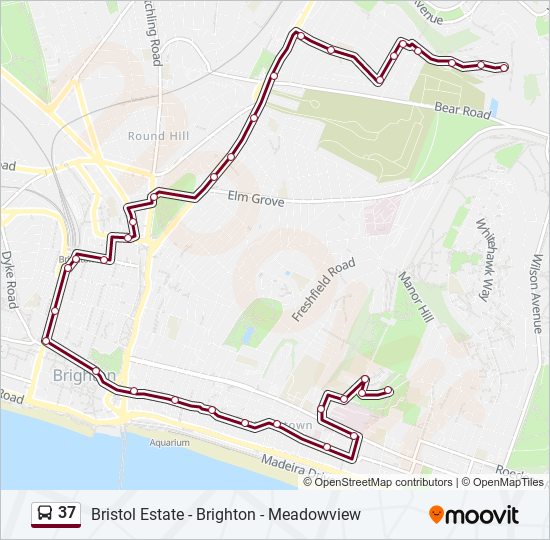 37 Route: Schedules, Stops & Maps - Bristol Estate (Updated)