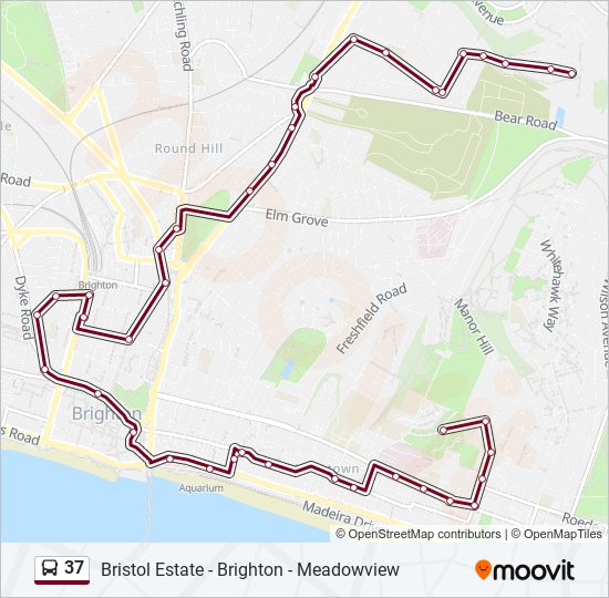 37 Route: Schedules, Stops & Maps - Brighton (Updated)