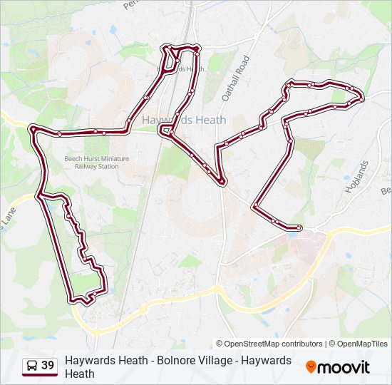 39 Route: Schedules, Stops & Maps - Haywards Heath (Updated)