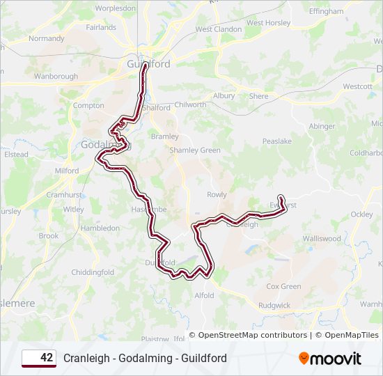 42 Route: Schedules, Stops & Maps - Ewhurst (Updated)