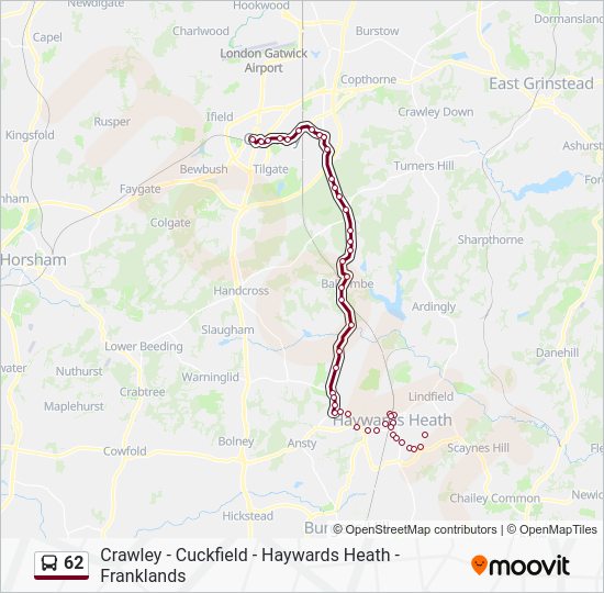 62 Route: Schedules, Stops & Maps - Crawley (Updated)