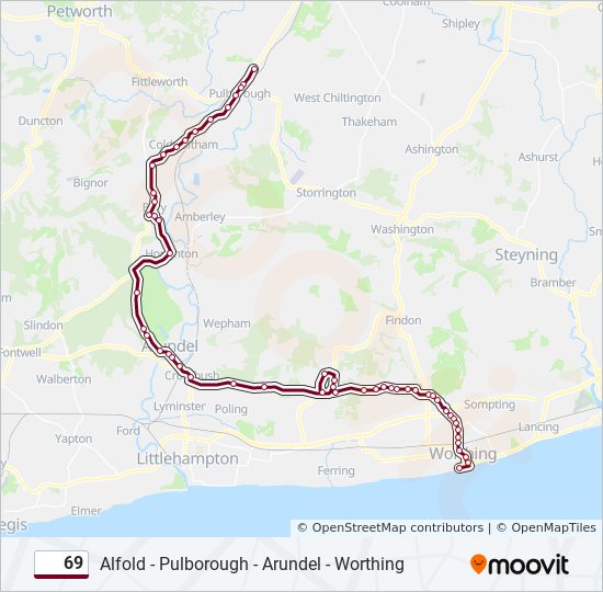 69 Route: Schedules, Stops & Maps - Worthing (Updated)