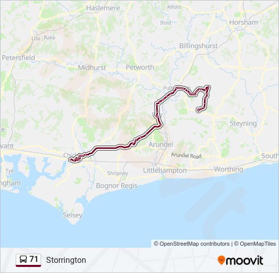71 Route: Schedules, Stops & Maps - Storrington (Updated)
