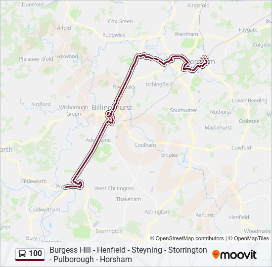 100 Route: Schedules, Stops & Maps - Horsham (Updated)