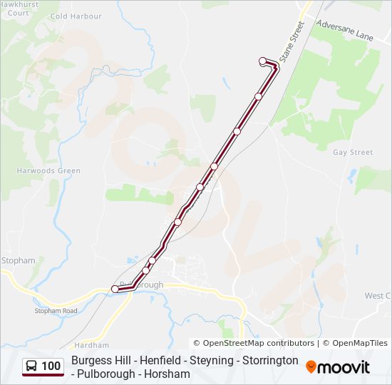 100 Route: Schedules, Stops & Maps - Adversane (Updated)