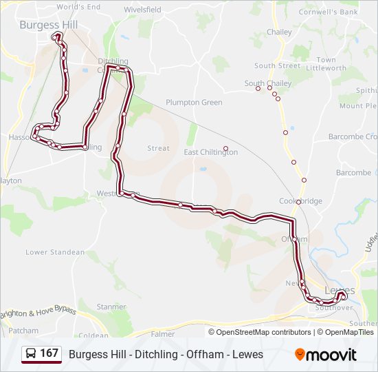 167 Route: Schedules, Stops & Maps - Lewes (Updated)