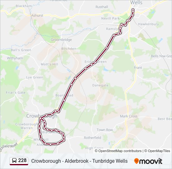 228 Route: Schedules, Stops & Maps - Crowborough (Updated)