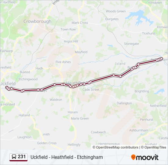 231 Route: Schedules, Stops & Maps - Etchingham (Updated)