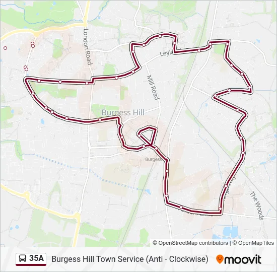 35A Route: Schedules, Stops & Maps - Burgess Hill (Updated)