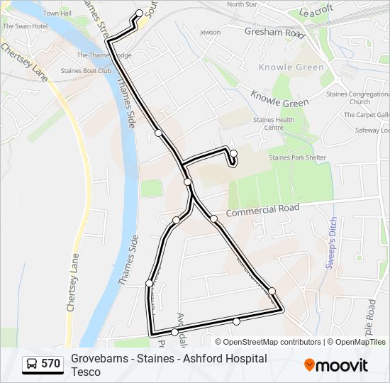 570 Route: Schedules, Stops & Maps - Staines (Updated)