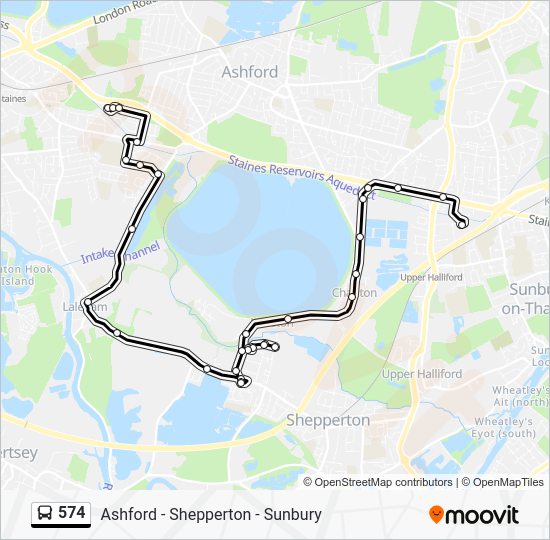 574 Route: Schedules, Stops & Maps - Sunbury (Updated)
