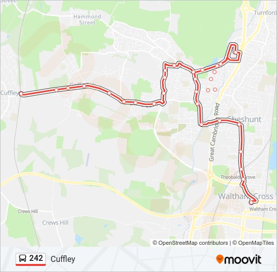 242 Route: Schedules, Stops & Maps - Cuffley (Updated)