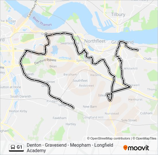g1 Route: Schedules, Stops & Maps - Denton (Updated)