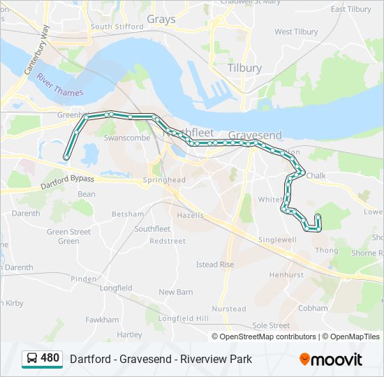 480 Route: Schedules, Stops & Maps - Bluewater (Updated)