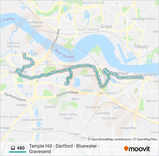 480 Route: Schedules, Stops & Maps - Temple Hill (Updated)