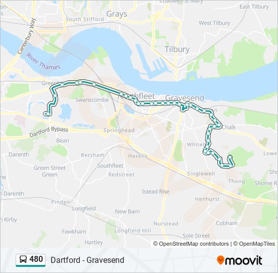 480 Route: Schedules, Stops & Maps - Bluewater (Updated)