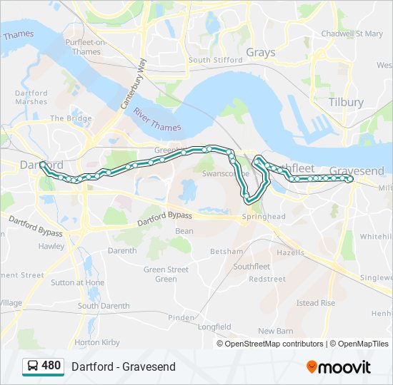 480 Route: Schedules, Stops & Maps - Dartford (Updated)