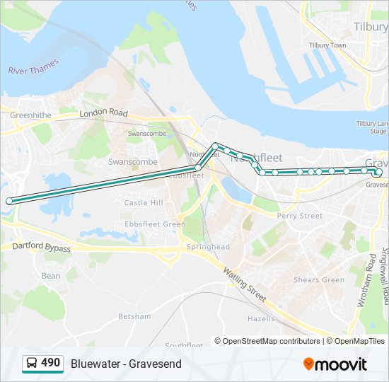 490 Route: Schedules, Stops & Maps - Bluewater (Updated)