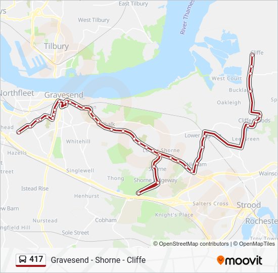 417 Route: Schedules, Stops & Maps - Northfleet (Updated)