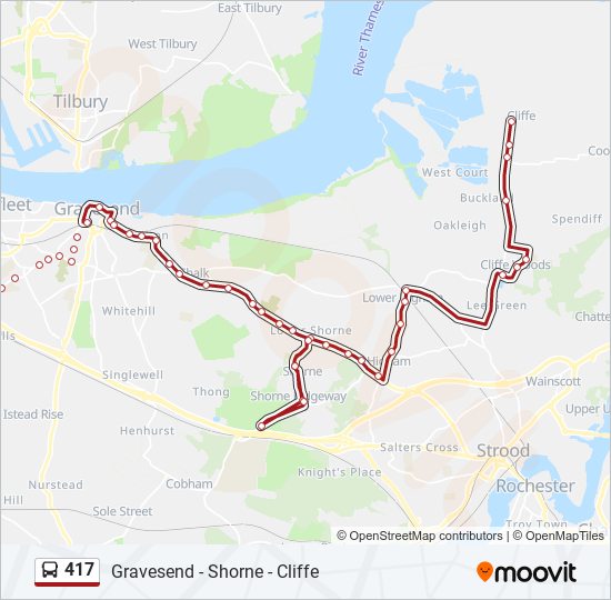 417 Route: Schedules, Stops & Maps - Cliffe (Updated)