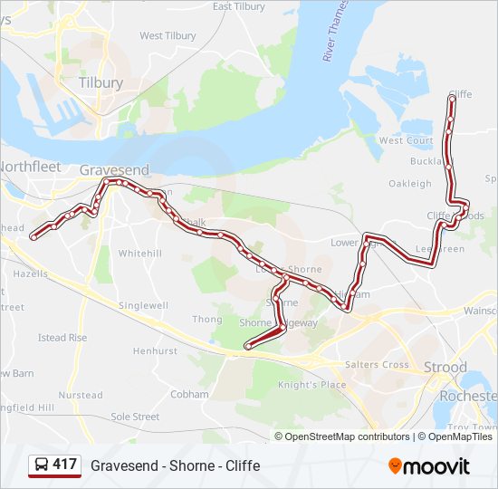 417 Route: Schedules, Stops & Maps - Northfleet (Updated)