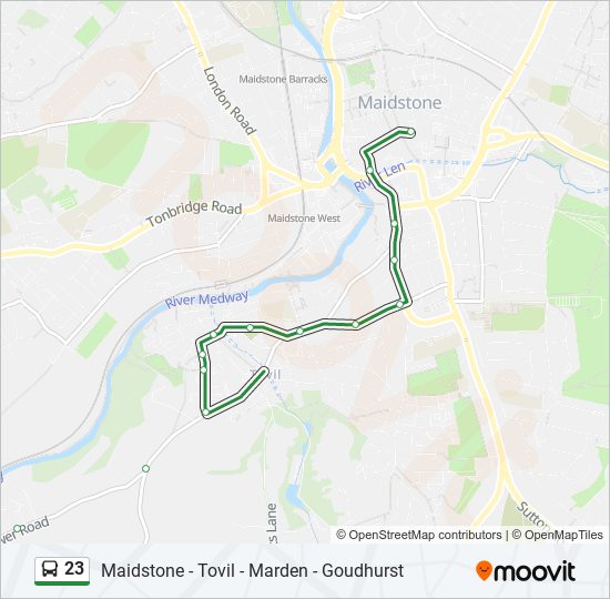 23 Route: Schedules, Stops & Maps - Maidstone (Updated)