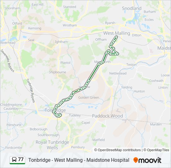 77 Route: Schedules, Stops & Maps - Tonbridge (Updated)