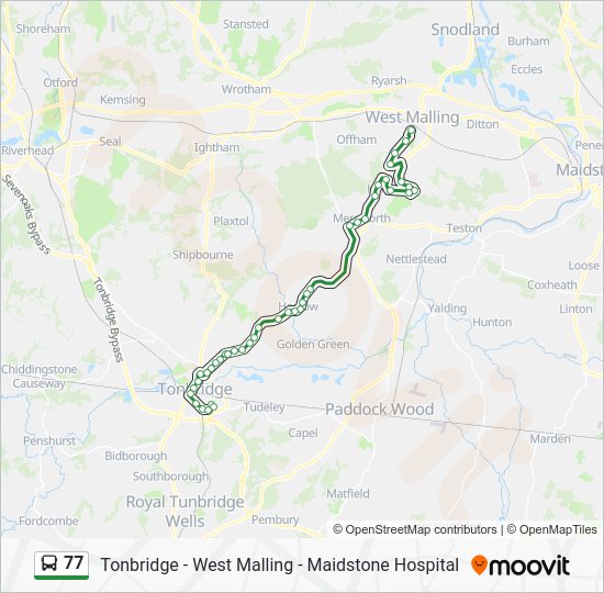 77 Route: Schedules, Stops & Maps - West Malling (Updated)