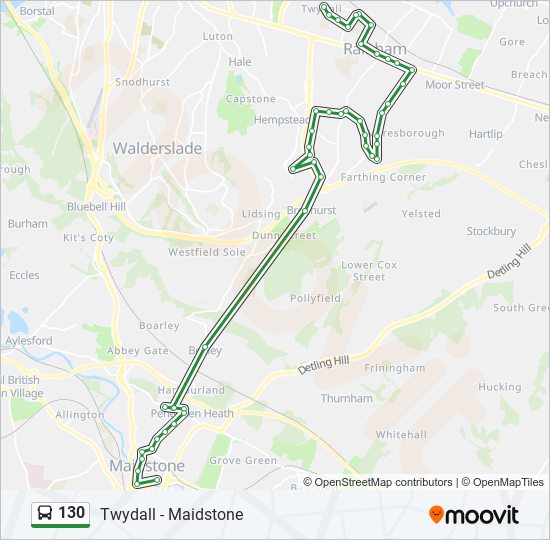 130 Route: Schedules, Stops & Maps - Maidstone (Updated)