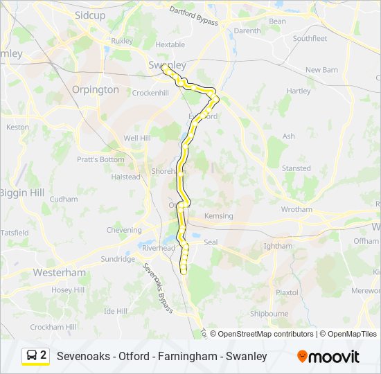 2 Route: Schedules, Stops & Maps - Sevenoaks (Updated)