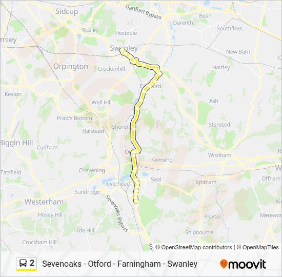 2 Route: Schedules, Stops & Maps - Sevenoaks (Updated)