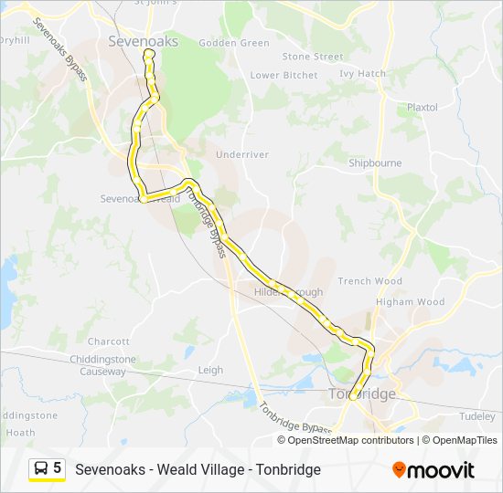 5 Route: Schedules, Stops & Maps - Tonbridge (Updated)