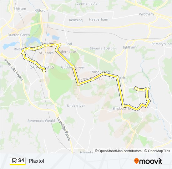 s4 Route: Schedules, Stops & Maps - Plaxtol (Updated)